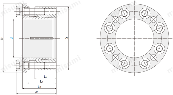 经济型 胀紧套 标准型 带定心功能_免键胀套-米思米官网