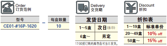 CE01 NB01系列 CE01系列专用压接端头 金属卡扣防水连接器用_触头-米思米官网