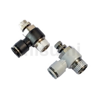 调速阀 PSL系列L型_亚德客AirTAC流速调节阀-米思米官网