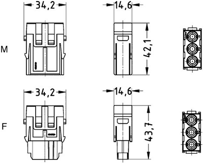 Han模块 Modular型 插芯_浩亭HARTING矩形连接器-米思米官网