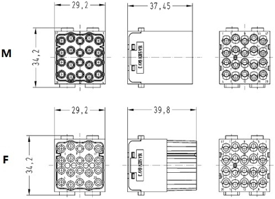Han模块 Modular型 插芯_浩亭HARTING矩形连接器-米思米官网
