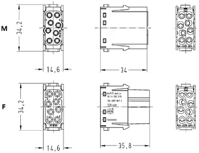 Han模块 Modular型 插芯_浩亭HARTING矩形连接器-米思米官网