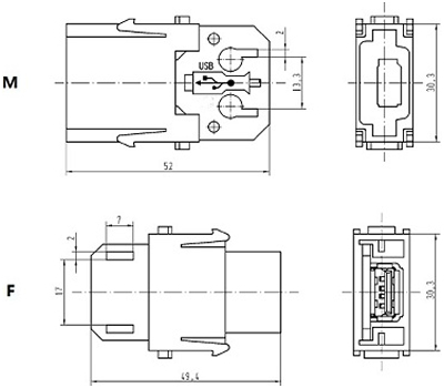 Han模块 Modular型 插芯_浩亭HARTING矩形连接器-米思米官网