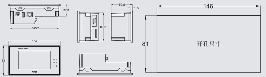 触摸屏 步科触摸屏增强型GH系列_步科KINCO触摸屏（PLC用）-米思米官网