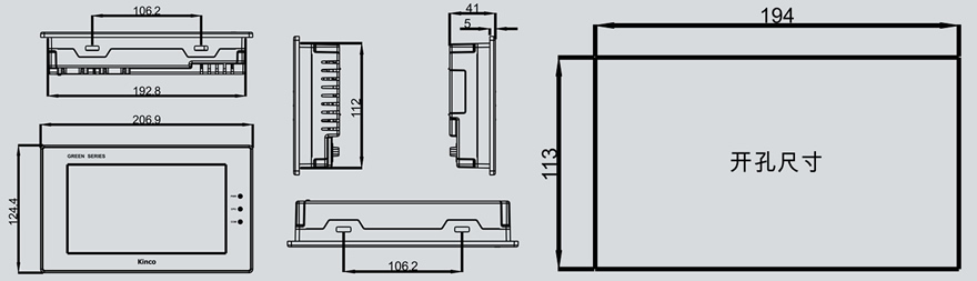 触摸屏 步科触摸屏增强型GH系列_步科KINCO触摸屏（PLC用）-米思米官网