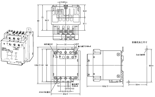 G3J系列三相电机用固态接触器(单功能型)_欧姆龙OMRON固态继电器-米思米官网