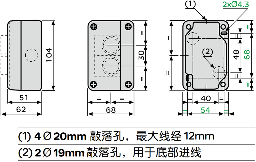 塑料按钮盒（不含按钮）_施耐德电气Schneider Electric开关盒-米思米官网