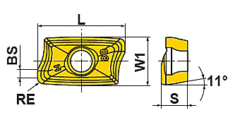AOMT铣削刀片 85°平行四边形 11°后角_三菱综合材料MITSUBISHI MATERIALS铣刀片-米思米官网
