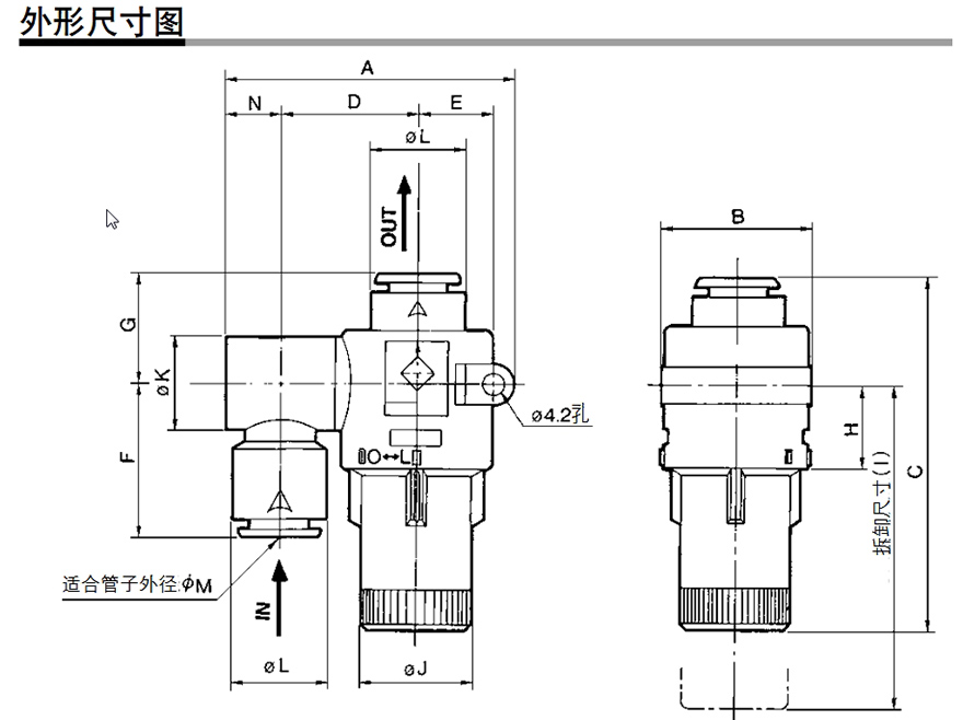 真空过滤器 带快速管接头型 ZFB系列_SMC真空过滤器-米思米官网